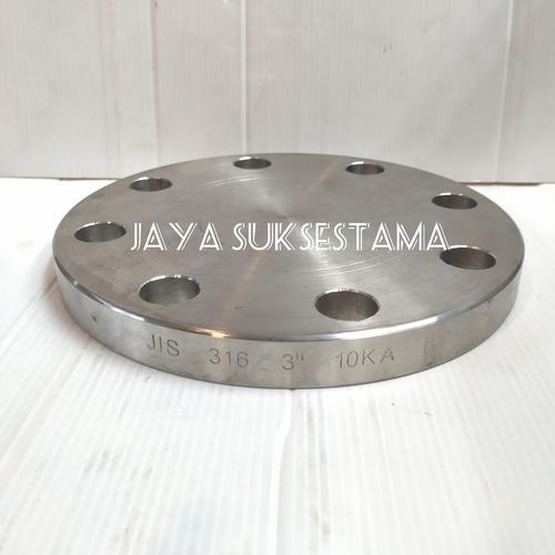 Jual Flange Buta Stainless SS 316 JIS 10K 3" inch - Blind Flange SS316 ...