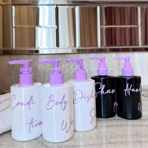 Jual botol sabun aesthetic HITAM / PUTIH 250ML EXCLUSIVE LILAC UNGU ...
