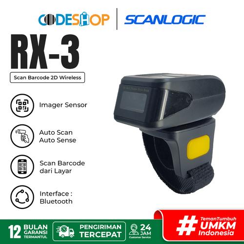 Promo Scanlogic RX-3 Scanner Barcode Finger 2 Dimensi Bluetooth Cicil 0 ...