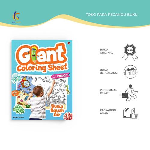 Jual Buku Mewarnai - Giant Coloring Sheet: Dunia Bawah Air - Hanifa ...