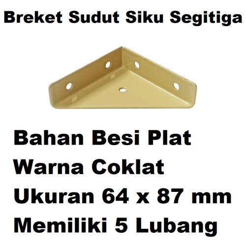Jual Breket Sudut Siku Segitiga Kayu Mebel Bracket Besi Konektor 64x87 ...