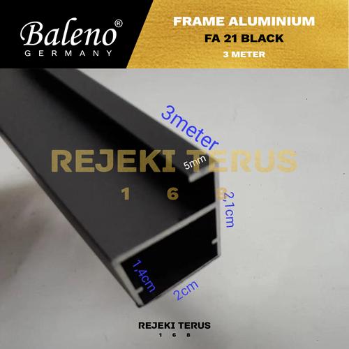 Promo FRAME Aluminium Hitam Kaca Lemari Kitchen Profil Lis Bingkai FA ...