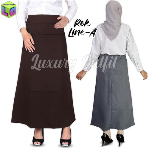 Jual Rok Span Kantor Line A, Rok Span Panjang, Size S,M,XL, Rok Wanita ...