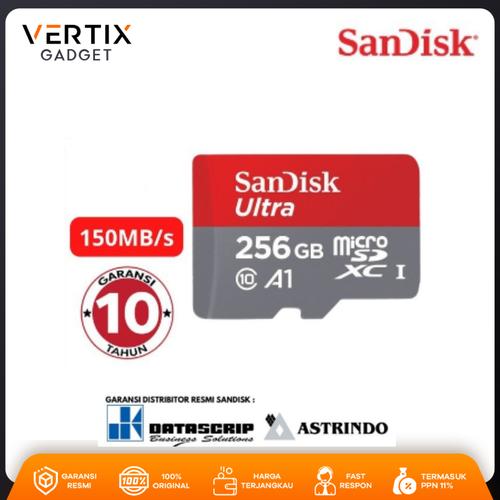 Jual Memory Card Micro SD 256GB Sandisk Ultra UHS-I A1 up to 150Mbps ...