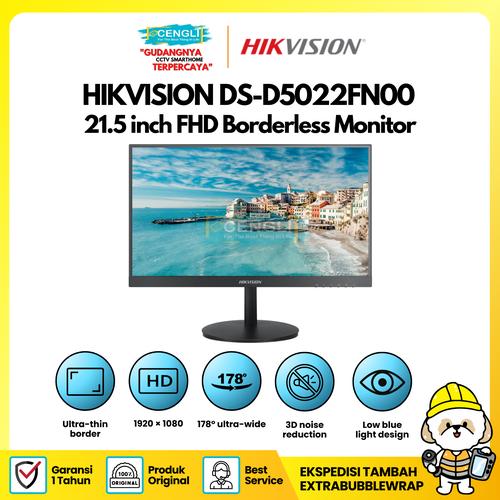 Jual Hikvision DS-D5022FN00 21.5 inch FHD Borderless Monitor 21.5 ...