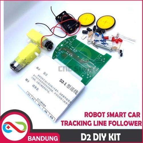 Jual D2-1 DIY KIT SMART CAR TRACKING LINE FOLLOWER LM393 DUAL MOTOR ...