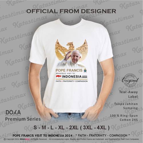 Jual Kaos Logo Kunjungan Paus ke Indonesia 2024 (Original made from ...
