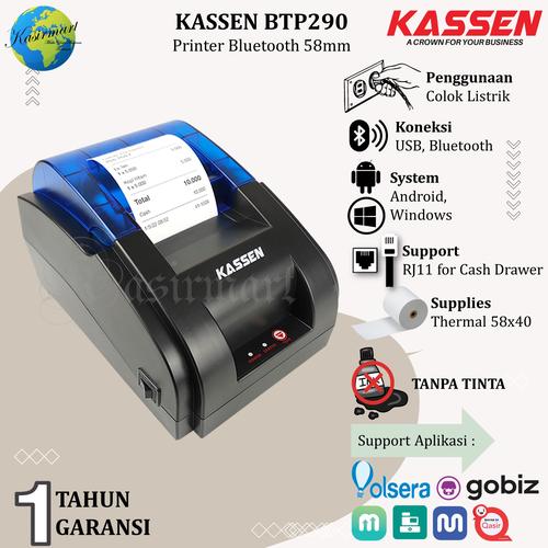 Promo PRINTER THERMAL KASIR KASSEN BT-P290 - PRINTER STRUK BLUETOOTH ...