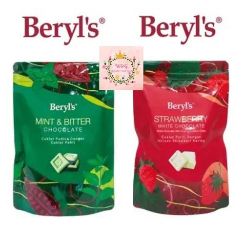 Jual Coklat Beryl's White Chocolate White Dried Strawberry Chips ...