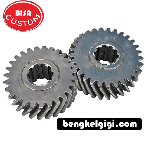 Jual Helical Gear Ukuran Custom / Roda Gigi Miring Helic Helikal Helix ...