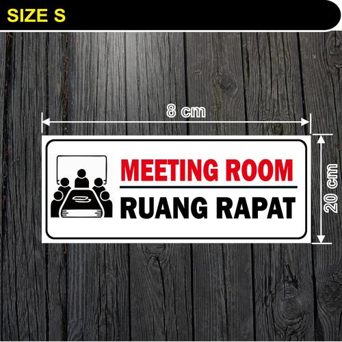 Jual Stiker Vinyl Rambu Tulisan Ruang Meeting Meeting Room / Sign ...