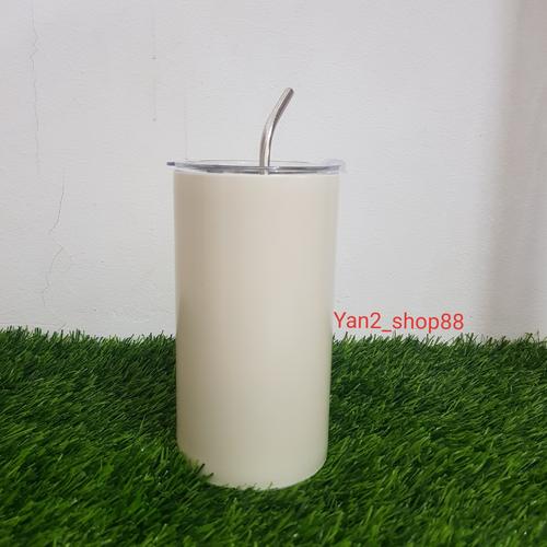 Jual Tumbler Americano POLOS Plus Sedotan Stainless Termos 500ml - Crem ...