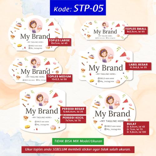 Jual SH Sticker Homemade Custom Stiker Toples Kue Kering Label Kemasan ...