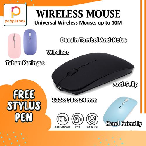 Jual Mouse Wireless Nirkabel for Tablet Laptop Bluetooth Macaron Silent ...