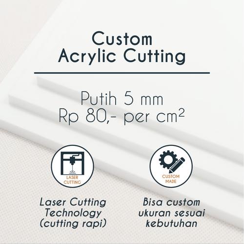 Jual Akrilik 5 mm Putih Custom Laser Cutting Marga Cipta / Potongan ...