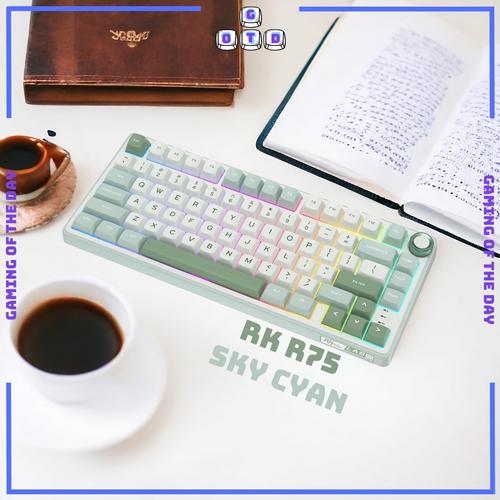 Promo Royal Kludge RK R75 Gasket Mechanical Keyboard with KNOB 75% ...