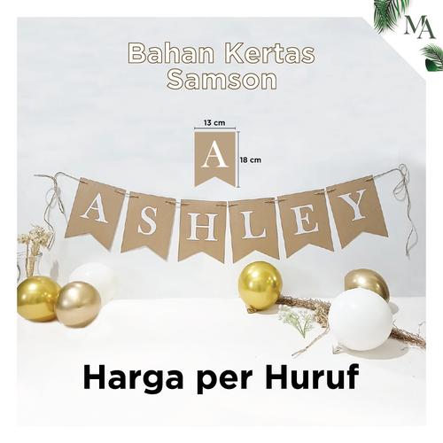 Jual Bunting Flag Aesthetic Custom Nama Banner Kertas Karton Samson ...