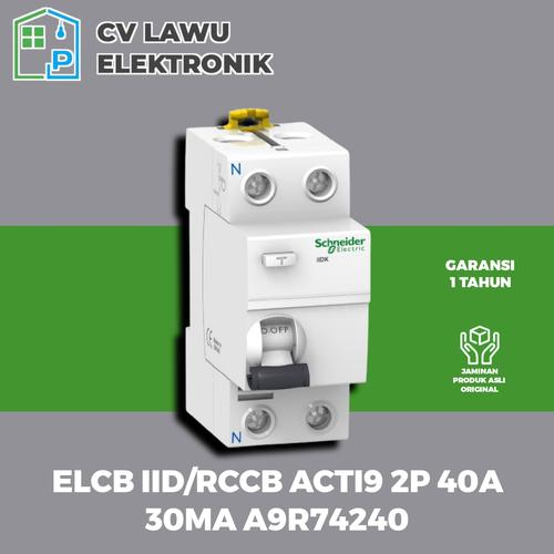 Jual ELCB SCHNEIDER IID/RCCB ACTI9 2P 40A 30MA A9R74240 - Jakarta Pusat - CV Lawu Elektronik ...