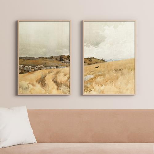Jual Poster Vintage Set of 2 Series 1 + premium frame kayu Poster House ...