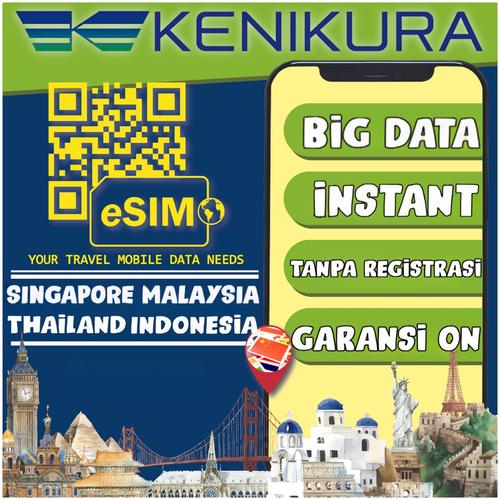 Jual Esim Singapore Malaysia Thailand E-sim internet paket data e sim ...