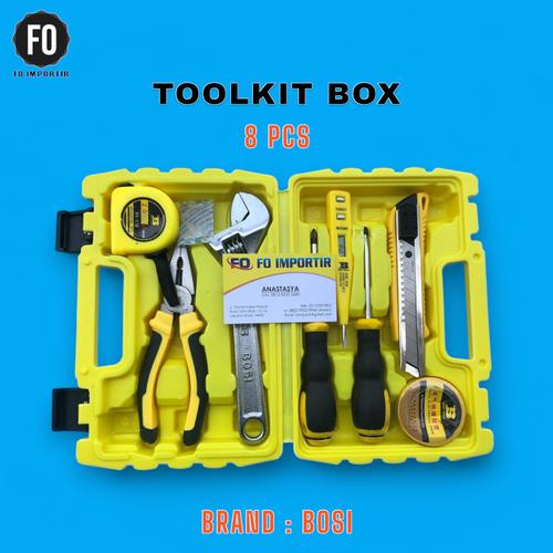 Jual Toolset Toolkit Toolbox Tool Set Tool Kit Tool Box 8pcs BOSI TOOLS ...