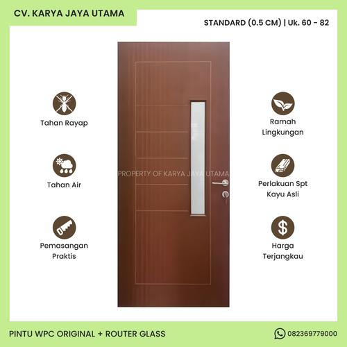 Jual (Standard 0.5 cm) Pintu WPC Duma Tipe Router Glass | Pintu Kaca ...