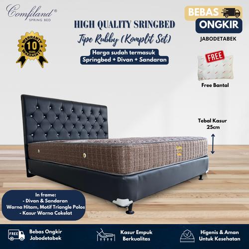 Jual Komplit Set Spring bed Comfiland Tipe Rubby - Putih, 200 X 90 ...
