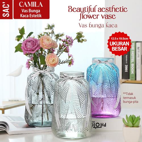 Jual CAMILA Vas Bunga Kaca Pot Kembang Estetik Aesthetic Flower Vase ...
