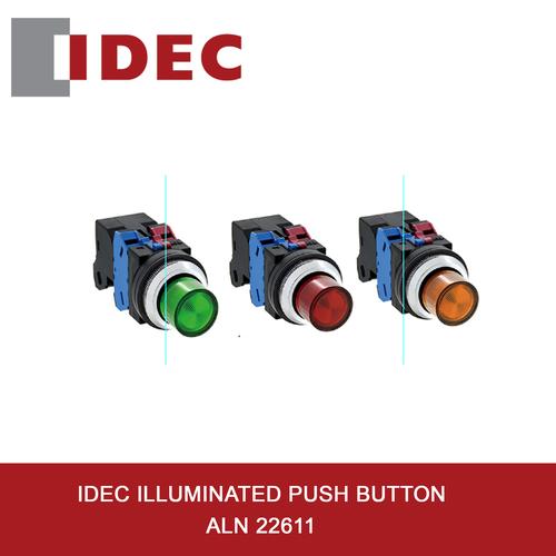 Jual IDEC ALN22611DN Illuminated Pushbutton 30mm 200/220VAC 1NO1NC ...