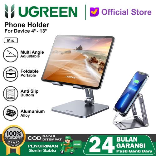 Jual UGREEN Stand Holder Full Aluminium Dudukan HP Tablet Laptop 80708 ...