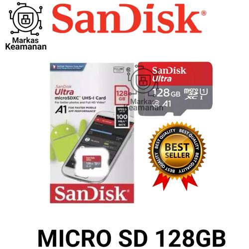 Jual MEMORY CARD 128GB SANDISK FREE ADAPTER / MMC MICROSD 128GB CLASS10 ...