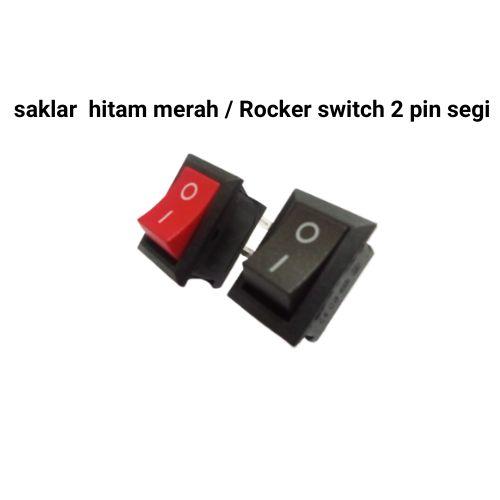 Jual Saklar 2 pin Hitam / Rocker switch 2 pin segi hitam ( switch hitam ...