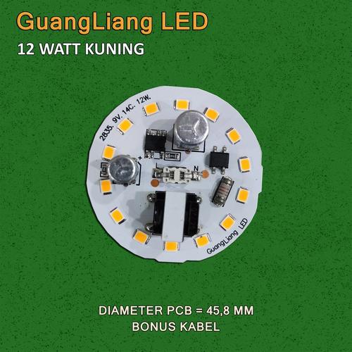 Jual GuangLiang PCB LED 12W KUNING Warmwhite AC 220-240V | 12 WATT ...