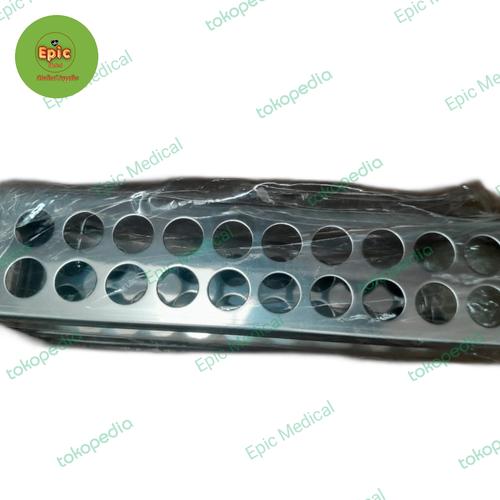 Jual Rak tabung reaksi 20 lubang,diameter 12-13mm,tray tube,rak tabung ...