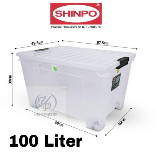 Jual SHINPO Container box plastik 100 liter Atlas/box 47 liter shinpo ...
