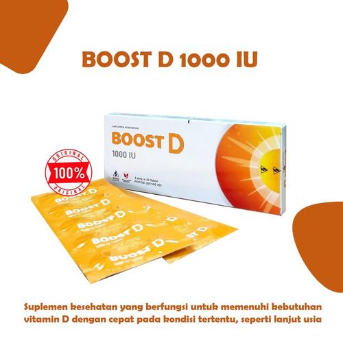 Jual BOOST D 1000 IU Vitamin D3 Suplemen Kebutuhan Vitamin D [Perbox 30 ...