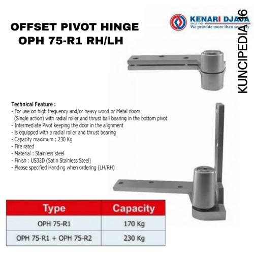 Jual Engsel Pivot KEND OPH 75-R1 US32D RH/LH up to 230kg || Offset ...