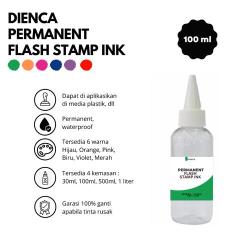Jual Tinta Permanen Stempel Flash Otomatis Dienca Official 100ml - Pink ...