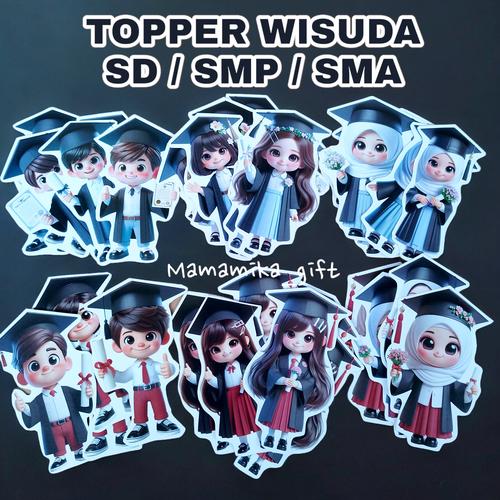 Jual TOPPER BUKET WISUDA / TOPPER KUE WISUDA SD SMP SMA - SD-GIRL HIJAB ...