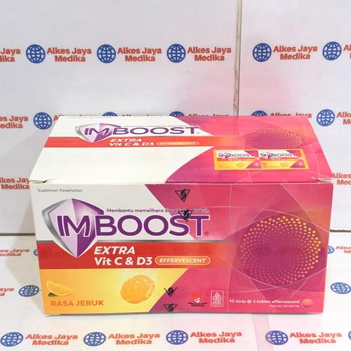 Jual Imboost Effervescent Extra Vit C & D3 Rasa Jeruk Box isi 10 strip ...