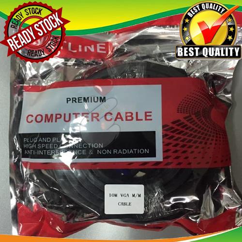 Jual Kabel VGA 10m / Kabel VGA 10 Meter Gold Plated High Speed HIGH QUALITY - Kota Bandung ...