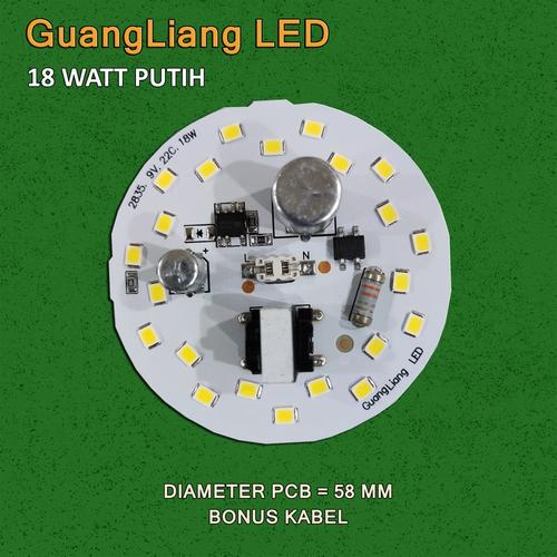 Jual GuangLiang PCB LED 18W Putih Terang AC 220-240V | 18 WATT ...