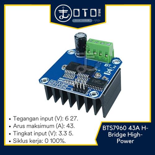 Jual BTS7960 43A H-Bridge High-Power Stepper Motor Driver module - Kota ...