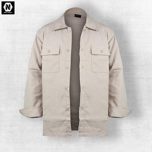 Promo Java Seven Kemeja trucker tangan panjang / Drill union krem ISL 045 - L - Kota Bandung ...