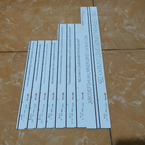 Jual Ruler Vintage Lettering Set Rotring Original Abjad Huruf Per ...