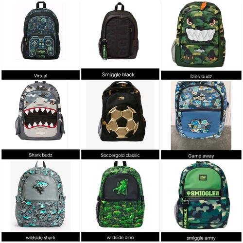 Jual Smiggle Backpack Shark Budz, Dino Budz, Soccer Gold, Game Away ...