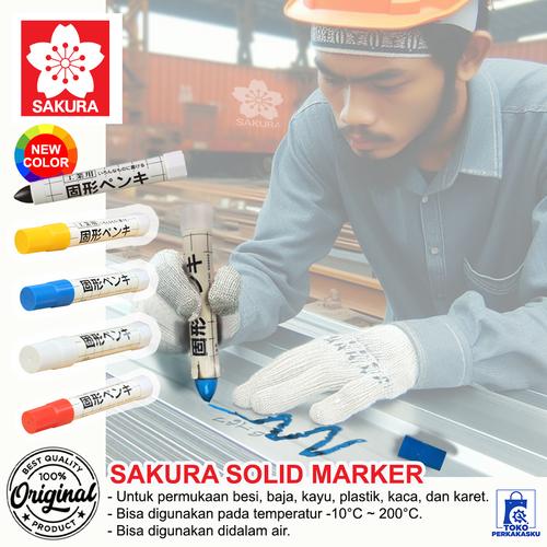 Promo SAKURA SOLID STEEL MARKER / Spidol Penanda Besi Permanen - Kuning ...