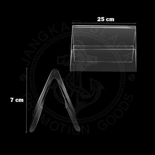 Jual Name Plate Tag 2 sisi Segitiga tinggi 7cm papan nama meja akrilik ...