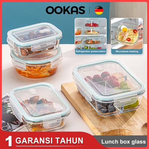 Jual OOKAS Kotak Tempat Makan Kaca Glass Food Container Kotak makan ...