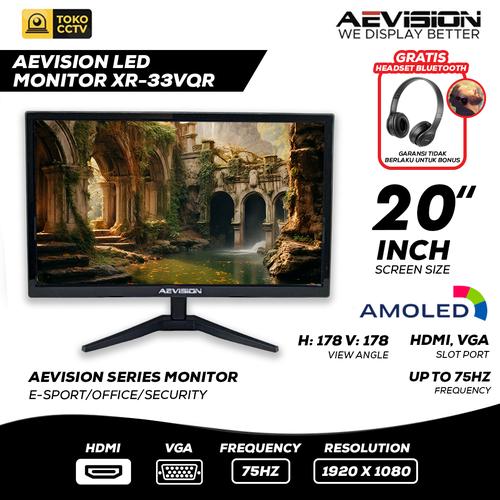Jual Monitor LED 19" Aevision 19 inch Monitor PC AE-LED19A-2K 1920x1080 ...